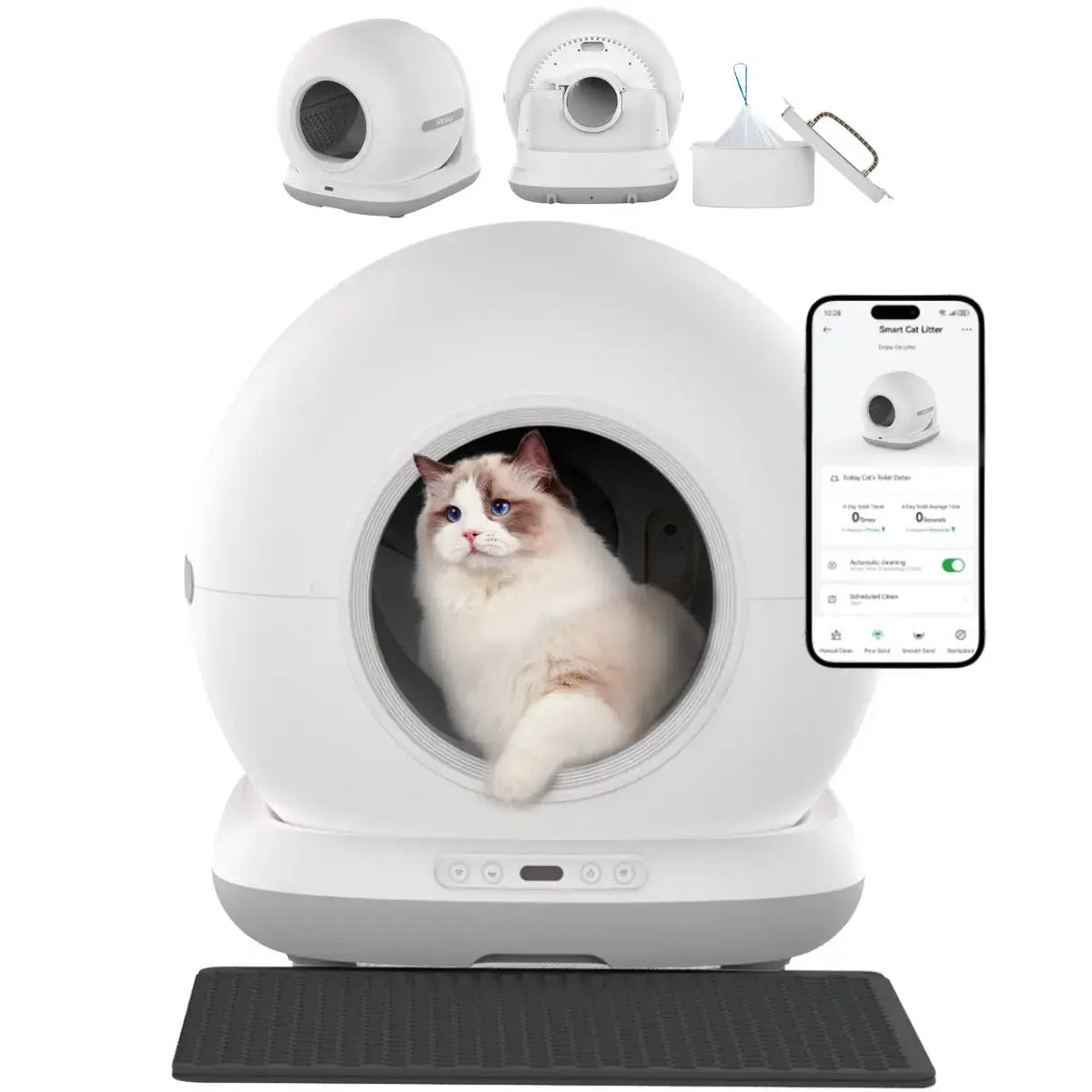 Arenero Automático WiFi Gatos Autolimpiante | Keru Chile – Tokstock