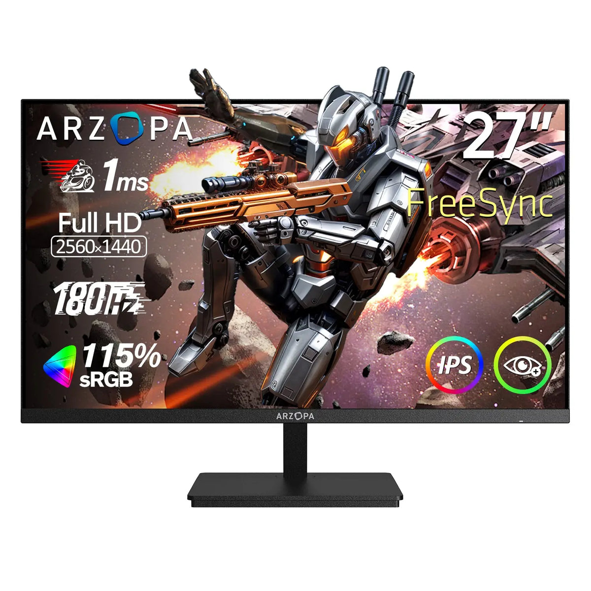 Monitor Gamer 27" ARZOPA M1RC 180Hz 2K QHD - Tokstock