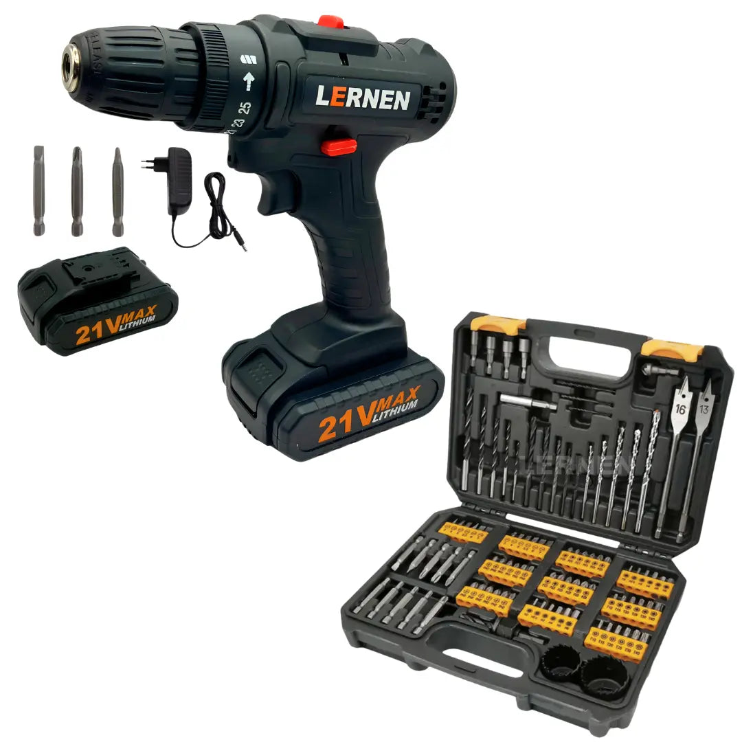 Taladro Destornillador + Set 99 Brocas - Tokstock